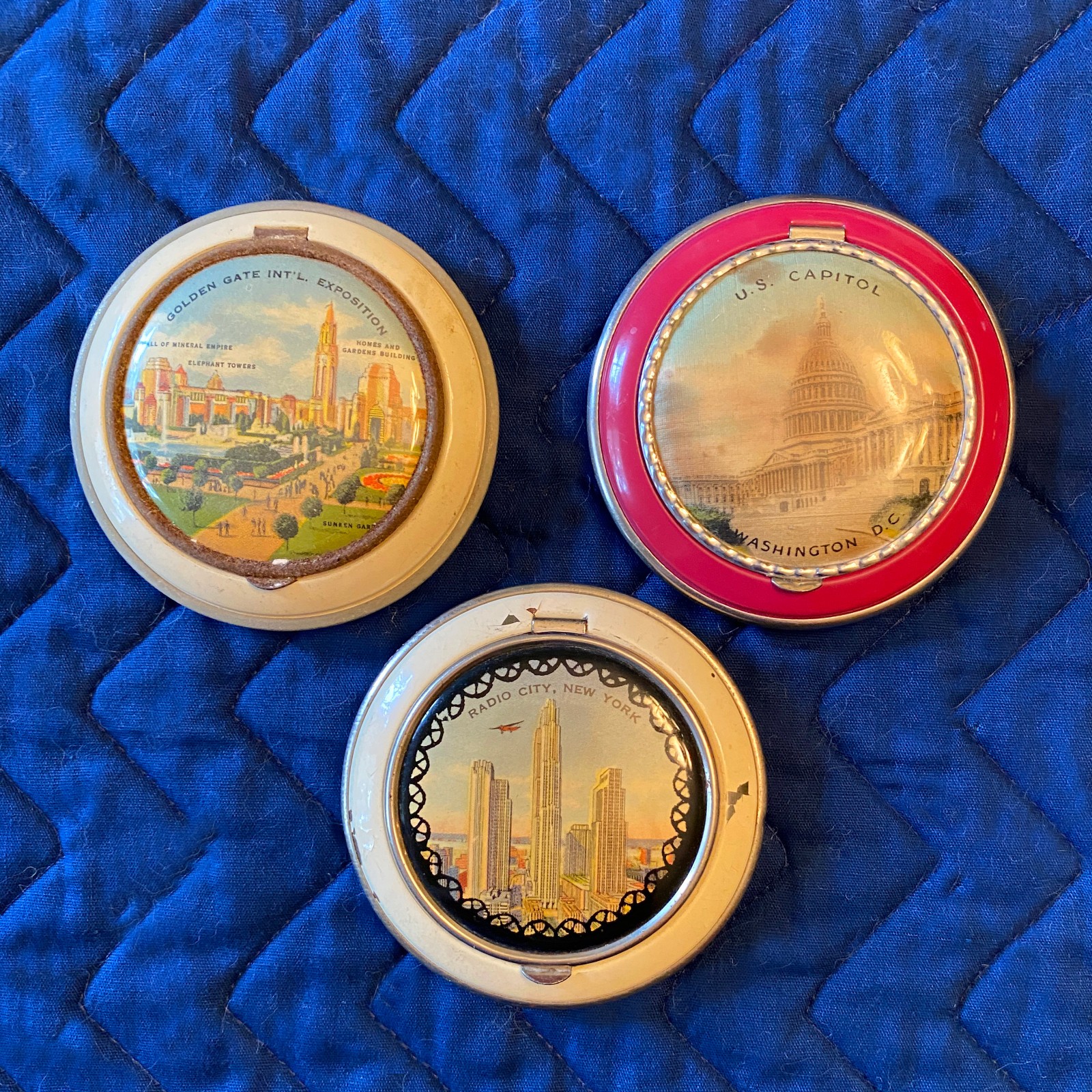 Vintage Souvenir Compacts Lot of 3 | eBay