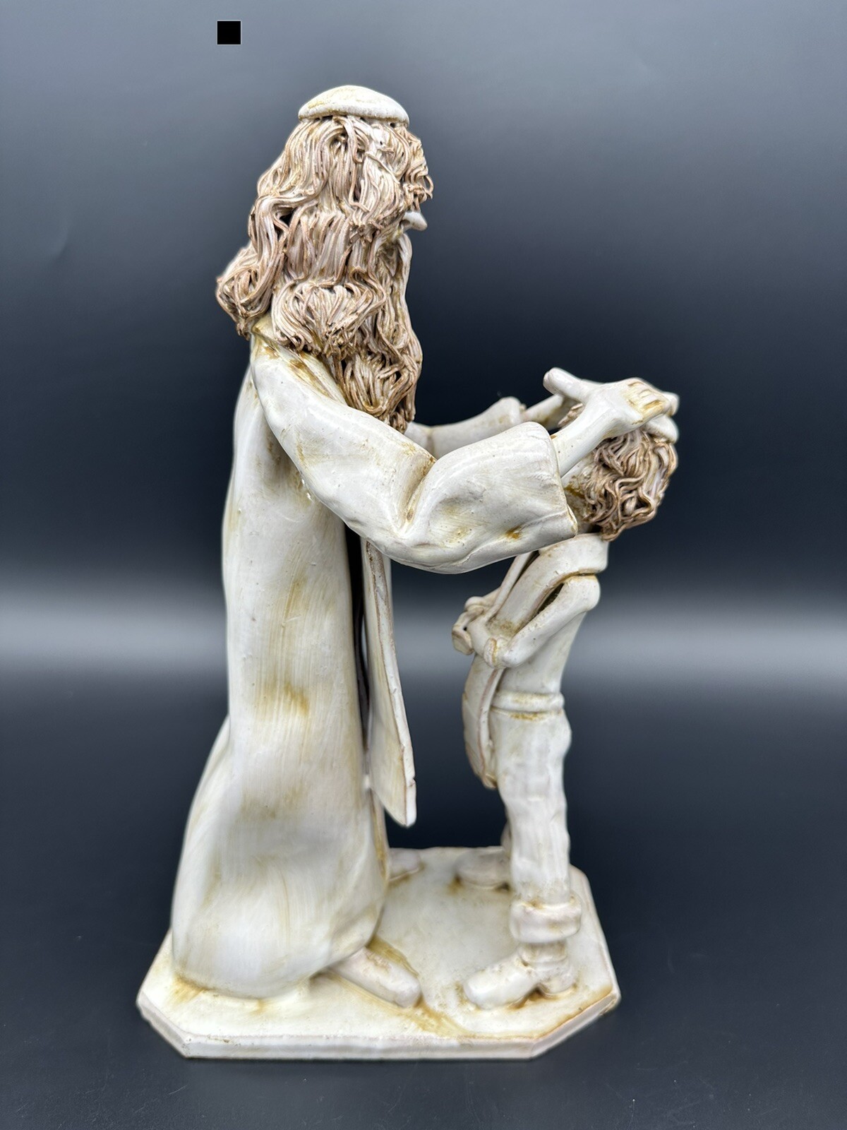 SIGNED VINTAGE DINO BENCINI ITALY SCULPTURE FIGURE OF RABBI BLESSING ...