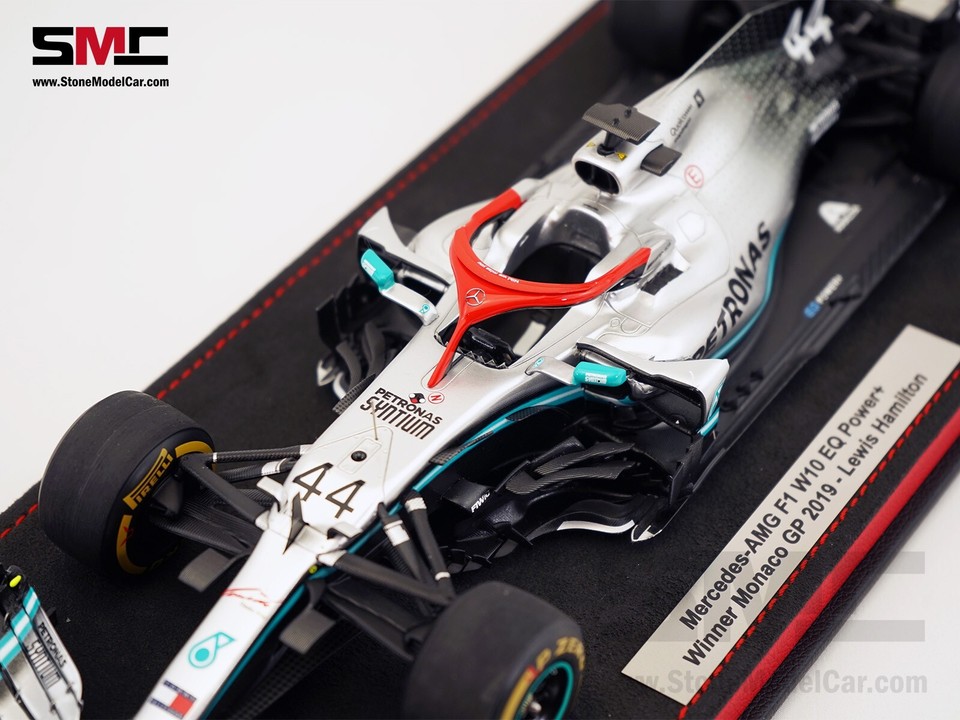 Mercedes AMG F1 W10 #44 Lewis Hamilton Monaco GP 2019 6x WDC 1:18 Spark ...