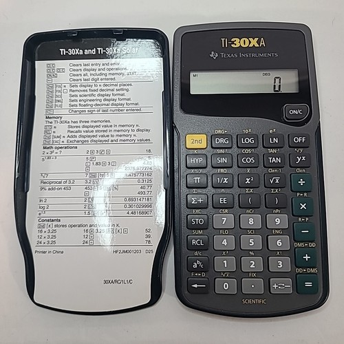 Texas Instruments TI 30XA Scientific Calculator With Cover Works Tested ...