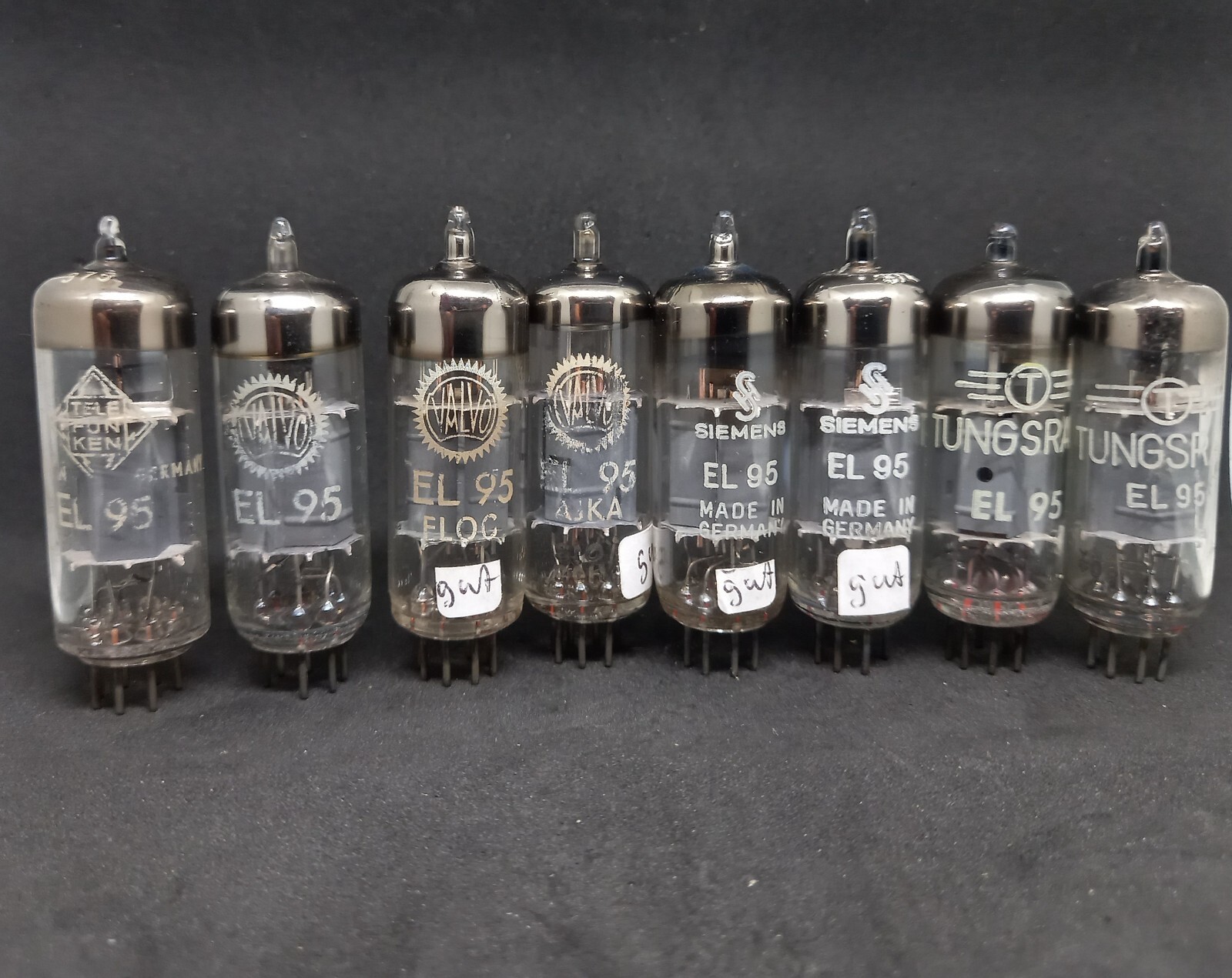 8 x EL95 TUBE MIX TELEFUNKEN 1 / VALVO 3 / SIEMENS 2 / TUNGSRAM ;189 | eBay