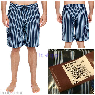 HICKEY FREEMAN $145 Men's Stripe Board Shorts Swim Trunk Swimsuit NWT ...
