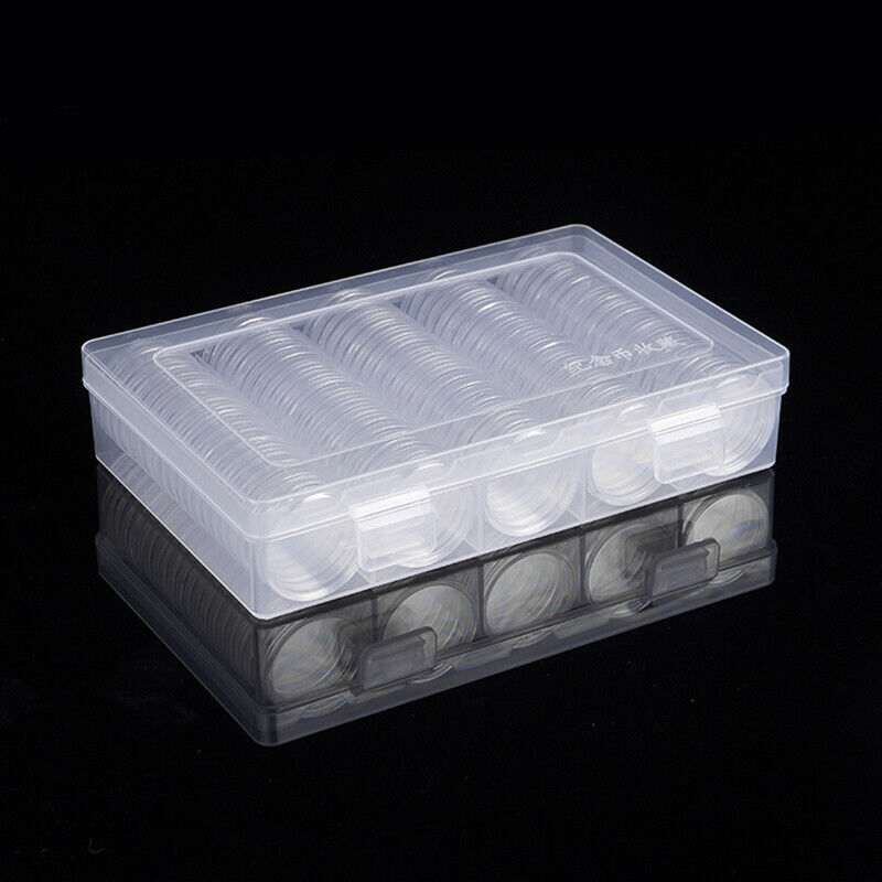 30mm/27mm Coinns Capsules ， 100Pcs Clear Plastic Storage Boxes | eBay