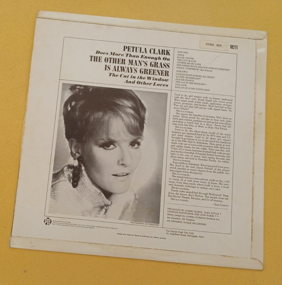 Petula Clark " Other MAN'S Grass Is Always più Verde " Super Orig UK ...