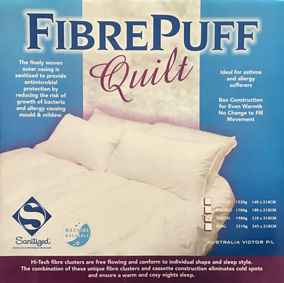 Fibre Puff Polyester Duvet | Doona | Quilt | Machine Washable | Double ...