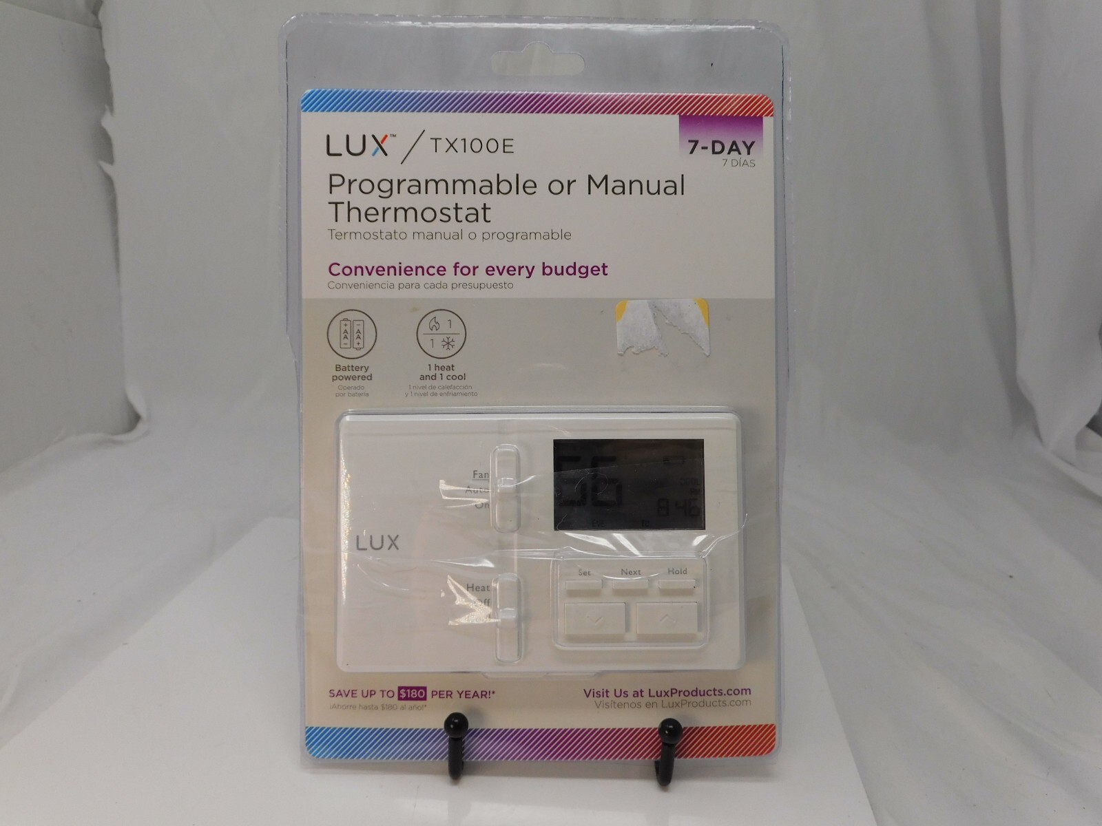 Lux Programmable Thermostat TX100E, LCD Screen 21079141005 | eBay