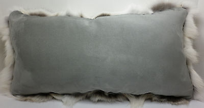 Real Genuine Fawn Light Fox Sections Fur Pillow new fur cushion | eBay