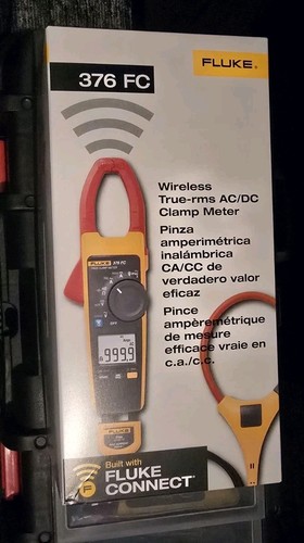 Fluke 376 FC True-RMS AC/DC Volt Ohm Amp Clamp Meter WIFI Connection ...