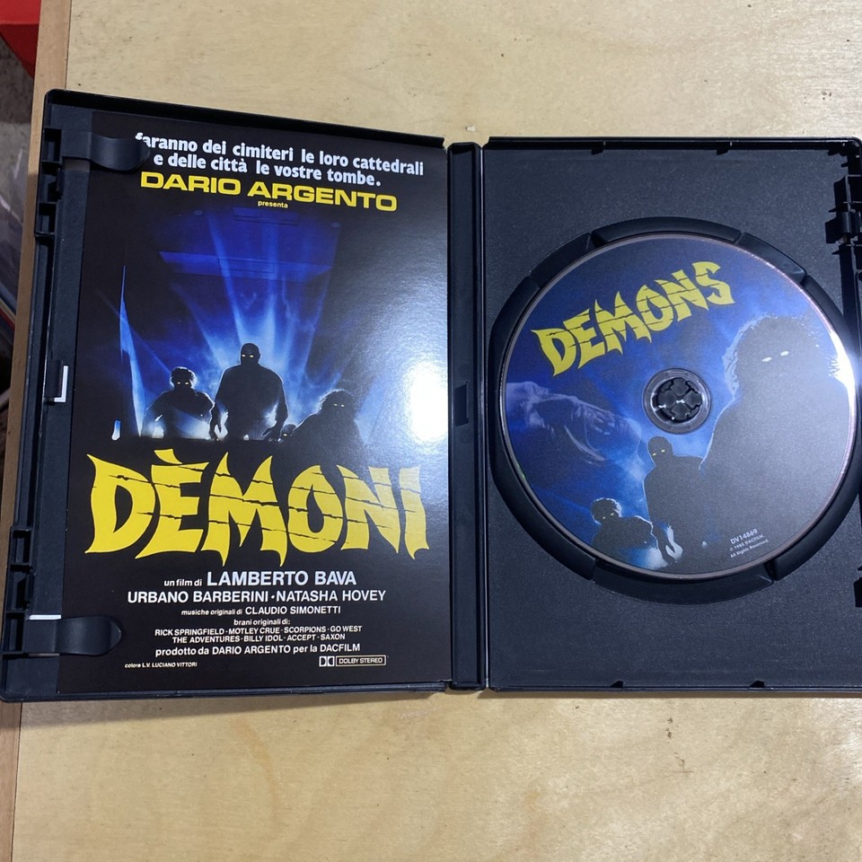 Demons DVD Argento Bava Film With Insert Rare OOP HTF Horror Anchor Bay ...