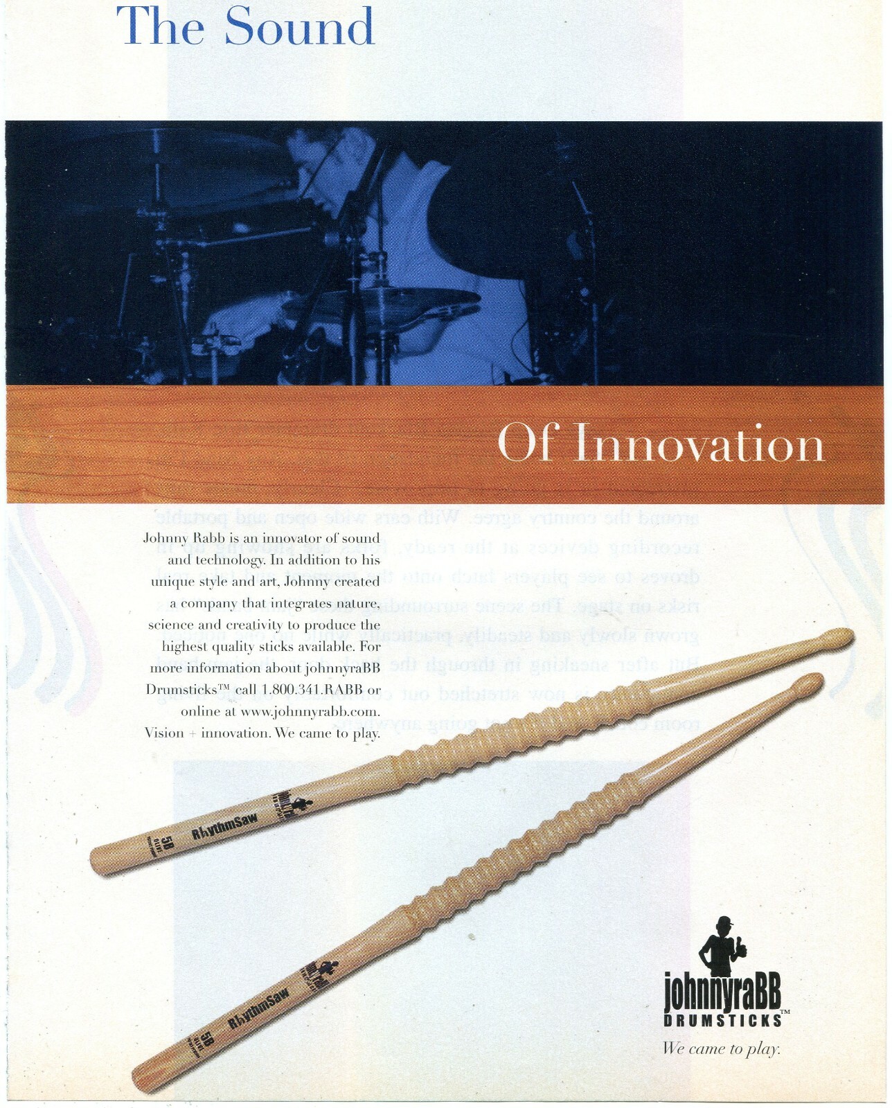 2000 Print Ad of johnnyrabb RythmSaw Drumsticks w Johnny Rabb | eBay