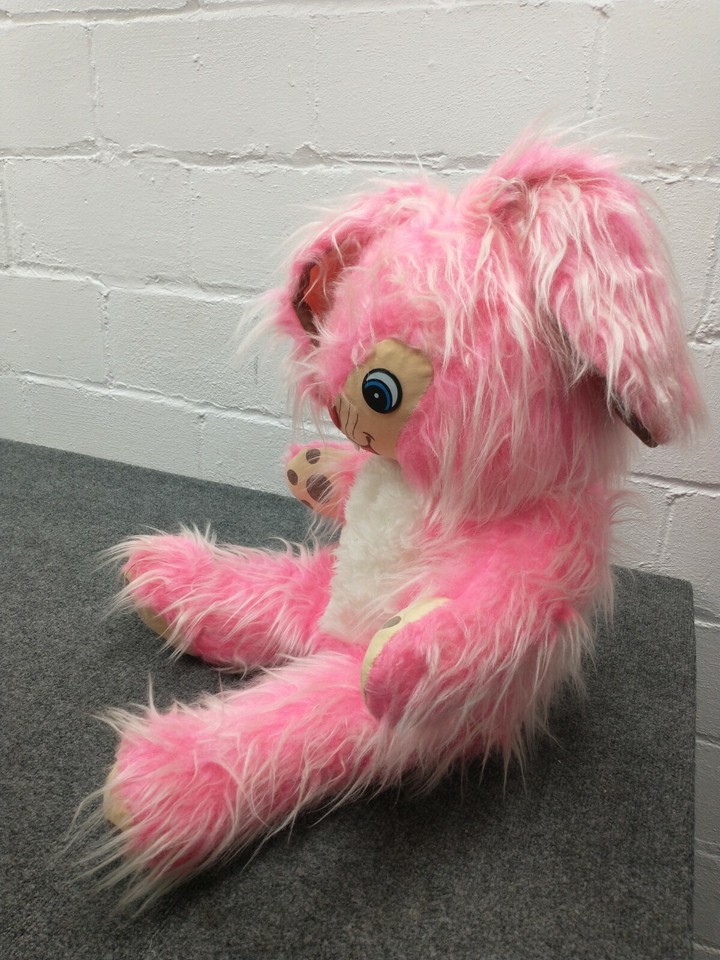 Vintage 70s Pink Plush Easter Bunny Rabbit | eBay