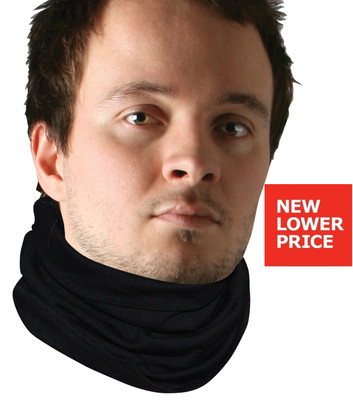 Bike It NECK WARMER Black MOTORCYCLE NECK Tube Thermal Heavy-Weight ...