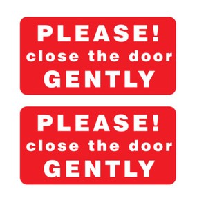 2x PLEASE CLOSE THE DOOR GENTLY sticker decal sign 6" x 3" taxi cab | eBay