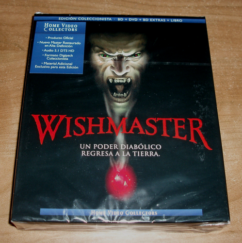 Wishmaster Collection Blu-Ray + DVD + Blu-Ray Extras + Livre Neuf ...