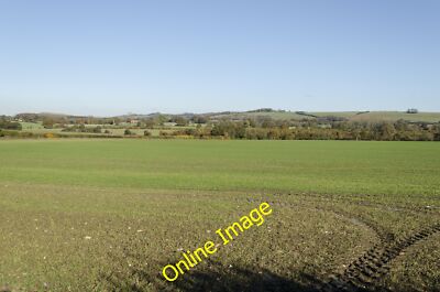 Photo 6x4 Fields near Bircholt Forstal With the South Downs in the ...