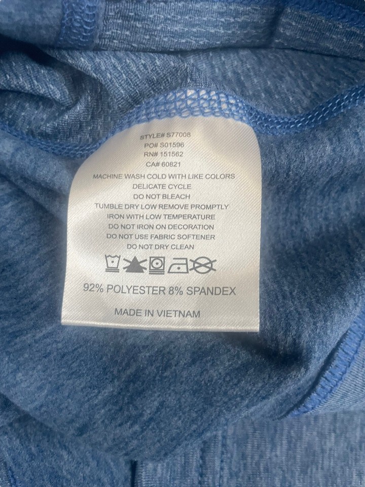 Sunice Mens Top Size Large Blue 1/4 Zip Logo Long Sleeve Activewear ...