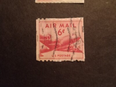 RARE RED AIR MAIL 6 CENT STAMP | eBay