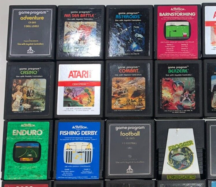 Lot of 40 Assorted Atari 2600 Games, No Duplicates, Some Rare, See ...