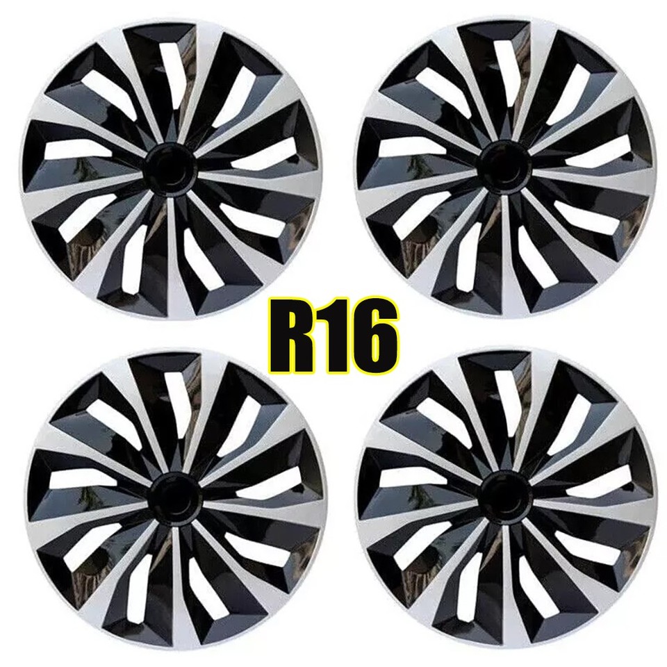 4X 16" Inch Wheel Covers Snap On Full Hub Caps Fit for R15/R16 Tire ...