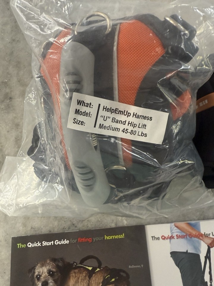 Help 'Em Up Dog Harness (Med, 45-80lbs) and Walking Loop Handles, NEW | eBay