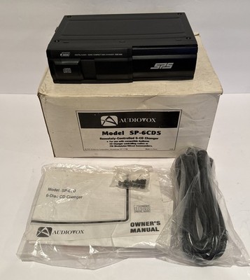 Audiovox CD Changer 6 Disc SP-6CDS Original Box Powers On Vintage Read ...