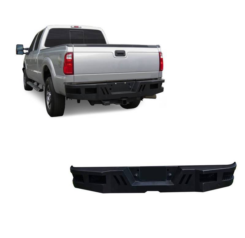 Black Horse Armour Super HD Rear Bumper Matte Black Fits 99-16 Ford ...