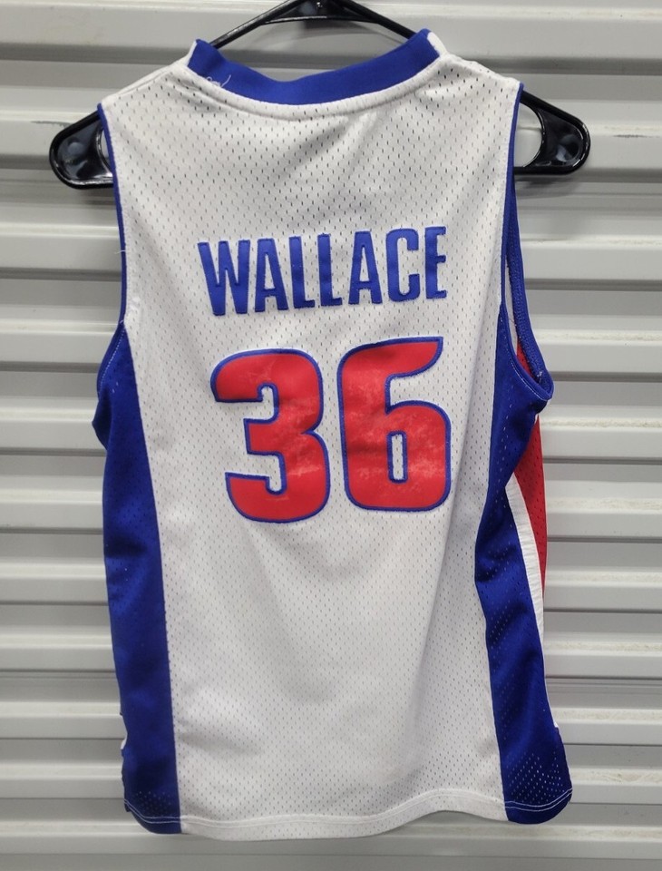 Adidas Detroit Pistons Rasheed Wallace Jersey Size Youth Large | eBay