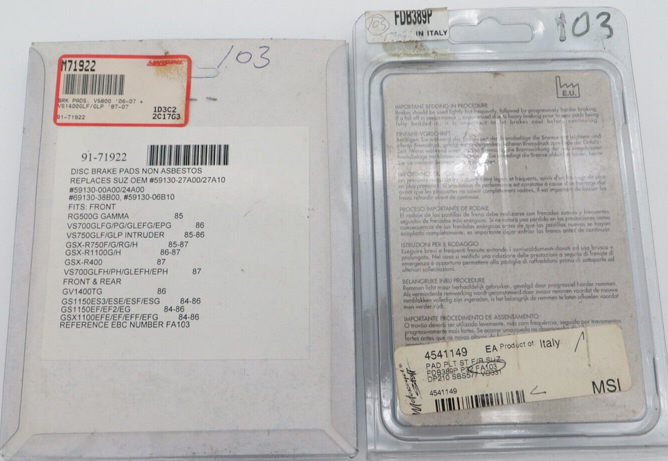 Emgo Brake Pads FA103 | eBay