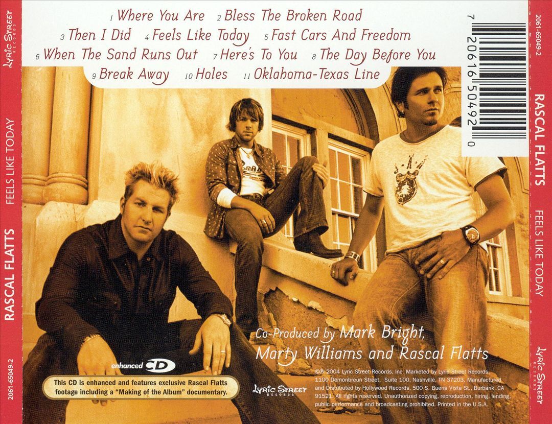 RASCAL FLATTS FEELS LIKE TODAY NEW CD 720616504920| eBay