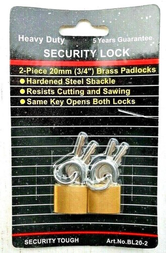 2 Small Padlocks 20 mm Mini Brass Tiny Locks Keyed alike with 4 Keys | eBay