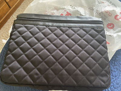 QUILTED LAPTOP CASE UNBRANDED BLACK FROM OFFICE DEPOT 15 X 12 X 2 NWOT ...