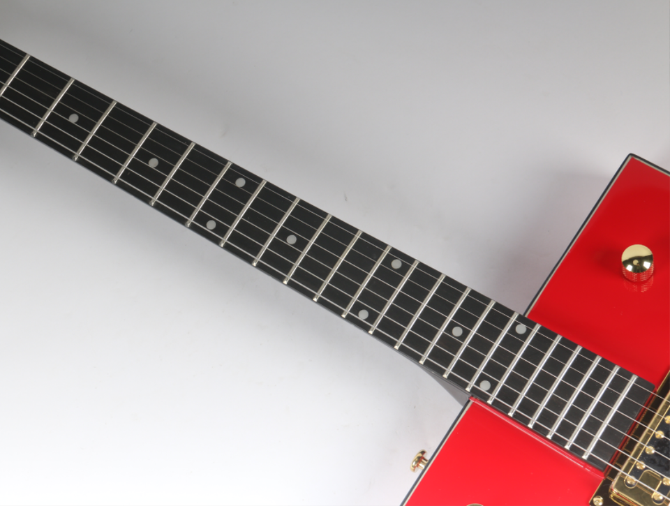 Custom Bo Diddley Electric Guitar Red Rectangle Mini Pickups Gold ...