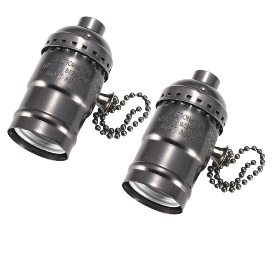 3 Pcs Lamp Parts Light Sockets Aluminum Base Alluminum with Chain | eBay UK