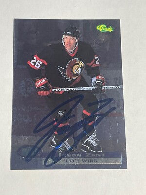 Jason Zent Signed Autographed 1995 Classic #54 AU Auto Hockey Senators ...