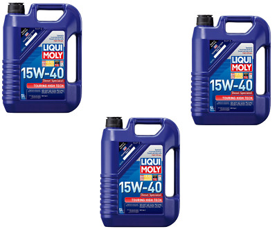 x15 LITER KIT Liqui Moly TOURING HIGH TECH 15W40 Motor Oil for Gas ...