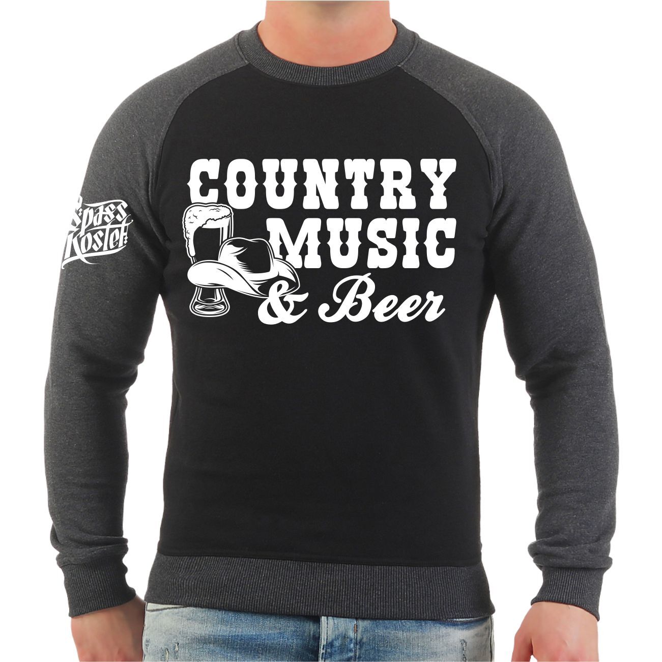 Herren Pullover Country Music and Beer Western Cowboy Männer Trucker ...