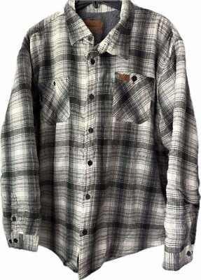 Mountain Ridge Mens Flannel Shirt Jacket 4XL black cream Plaid NWT | eBay