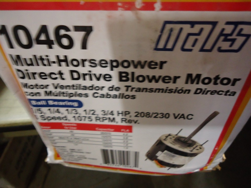Mars 10467 1/5-3/4 Multi Horsepower Motor 208/230 Volts | eBay