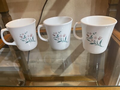 Corning Ware-Rosemarie-Corelle Coffee/Tea Cups/Mugs (Set of 3) Vintage ...