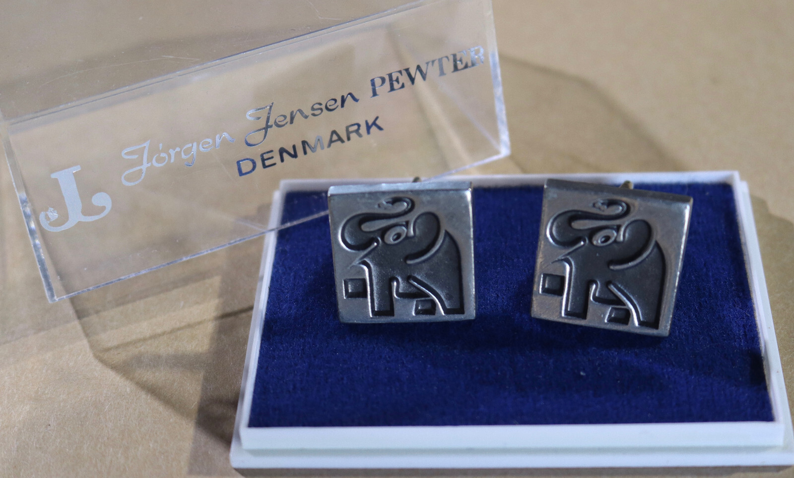Rare Vintage Jorden Jensen Pewter Denmark Cufflinks C… - Gem