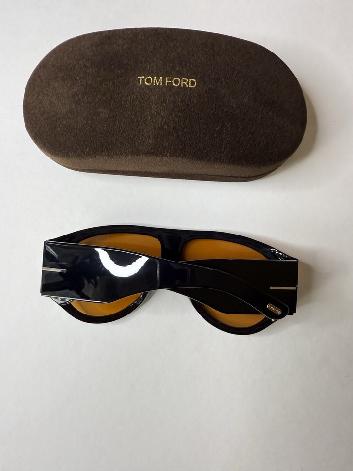 Tom Ford BRONSON TF1044/S 01E Sunglasses-Gloss Black w/Yellow ECO ...