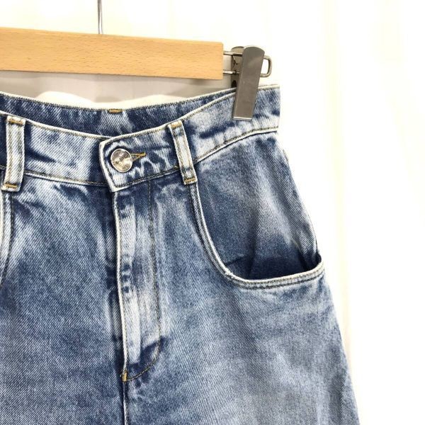 Nz2262 Maison Margiela 22Aw Slash Detail Cut-Off Denim 36 Blue | eBay