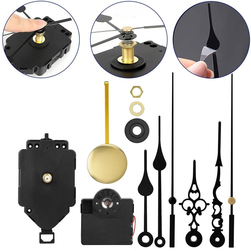 Wall Clock Mechanism Complete Set for DIY Projects Including Music ...