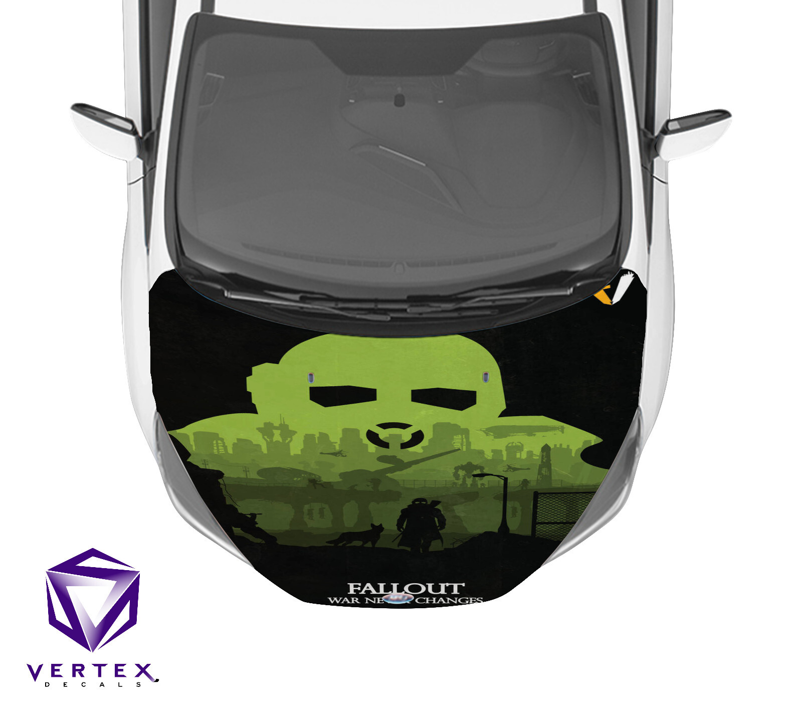 Fallout Hood Wrap Weatherproof Vinyl Decal 50"X60" 1-YR Warranty -K | eBay