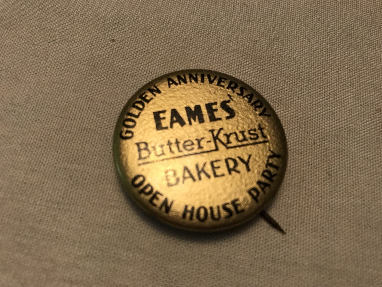 Eames Butter - Krust Bakery Golden Anniversary Pin Back Button | eBay