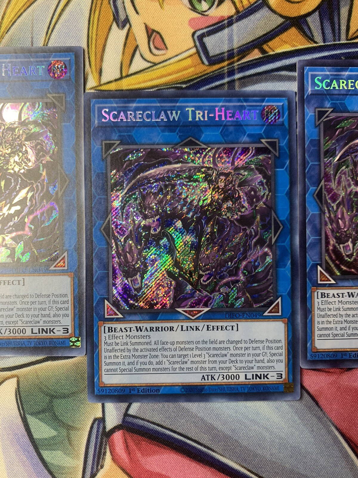 Yu-Gi-Oh! Scareclaw Tri-Heart X3 Dimension Force DIFO-EN049 1st Edition ...