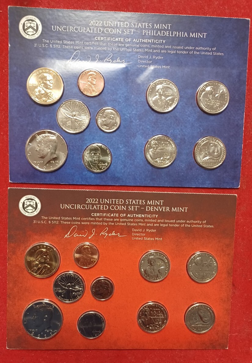 2022 US Mint Uncirculated 20 Coin Set Mint Set Philadelphia & Denver | eBay