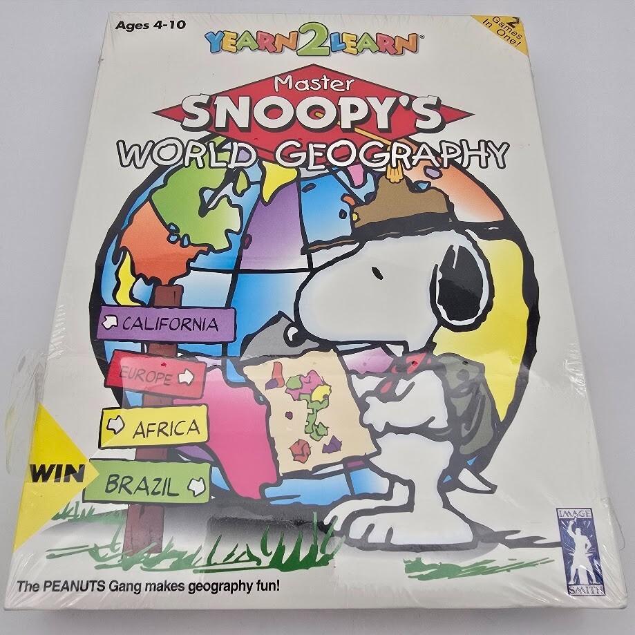 Master Snoopy's World Geography Retro PC Games (Windows 1995) Sealed | eBay