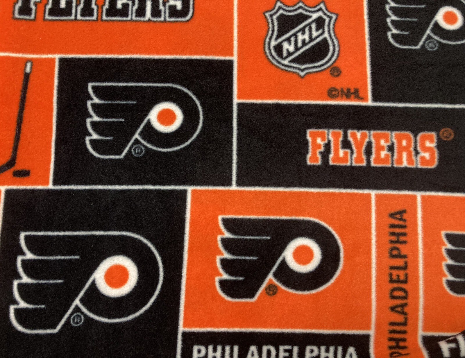 NHL Philadelphia Flyers Fleece Fabric Free Shipping/ 38"Lx60"W | eBay