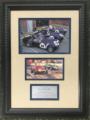 Carroll Shelby (Car designer/Racer)custom framed 1957 Grand Prix FDC ...